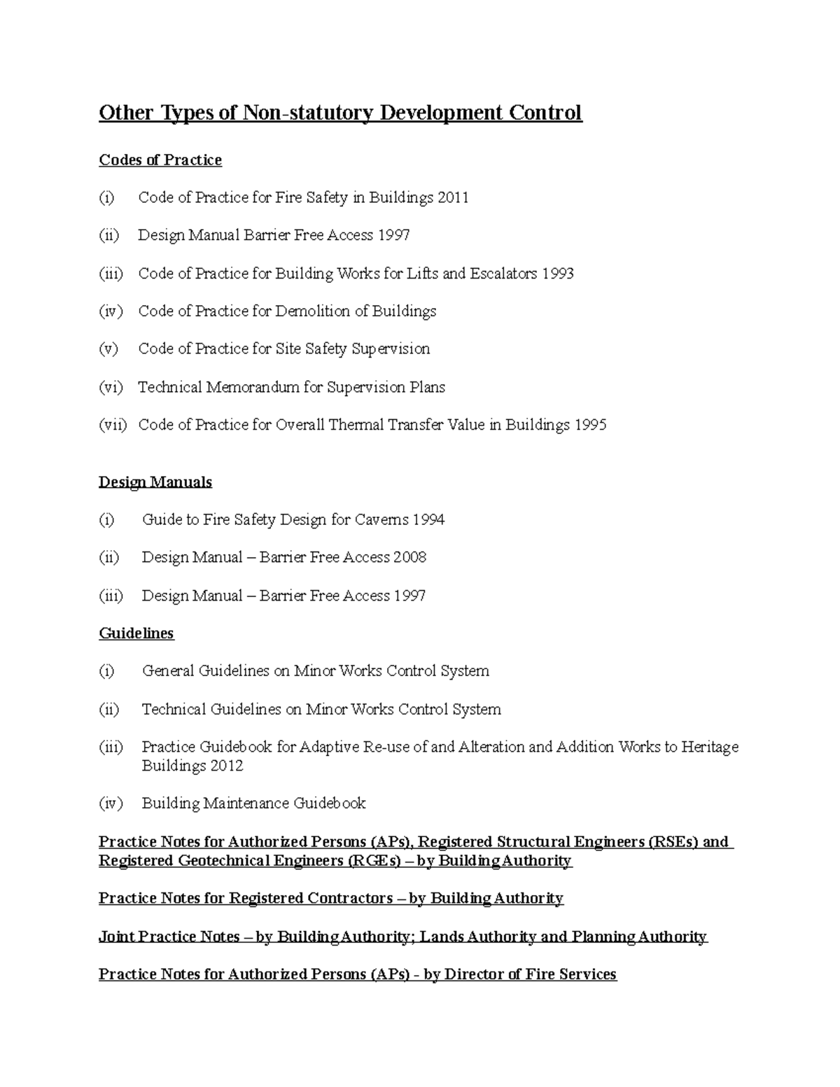 2.2.1 Other Non-Statutory Development Control - Other Types of Non ...