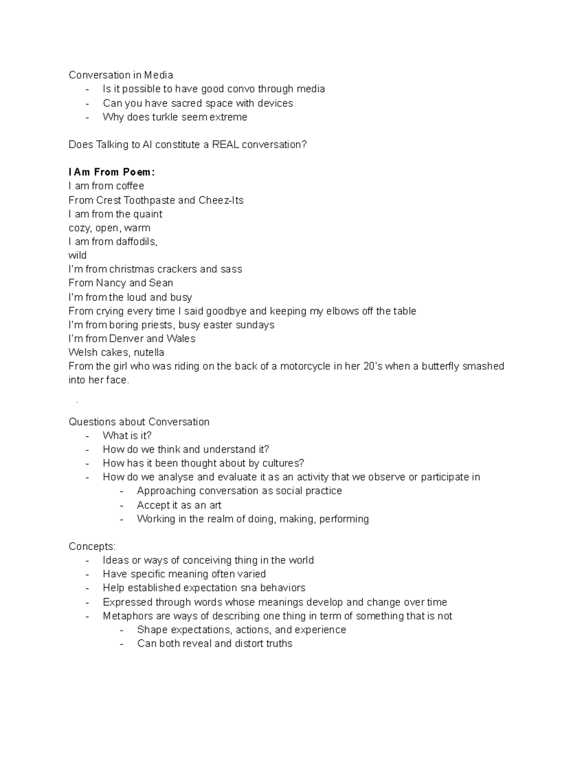 How we enter conversation - Conversation in Media - Is it possible to ...