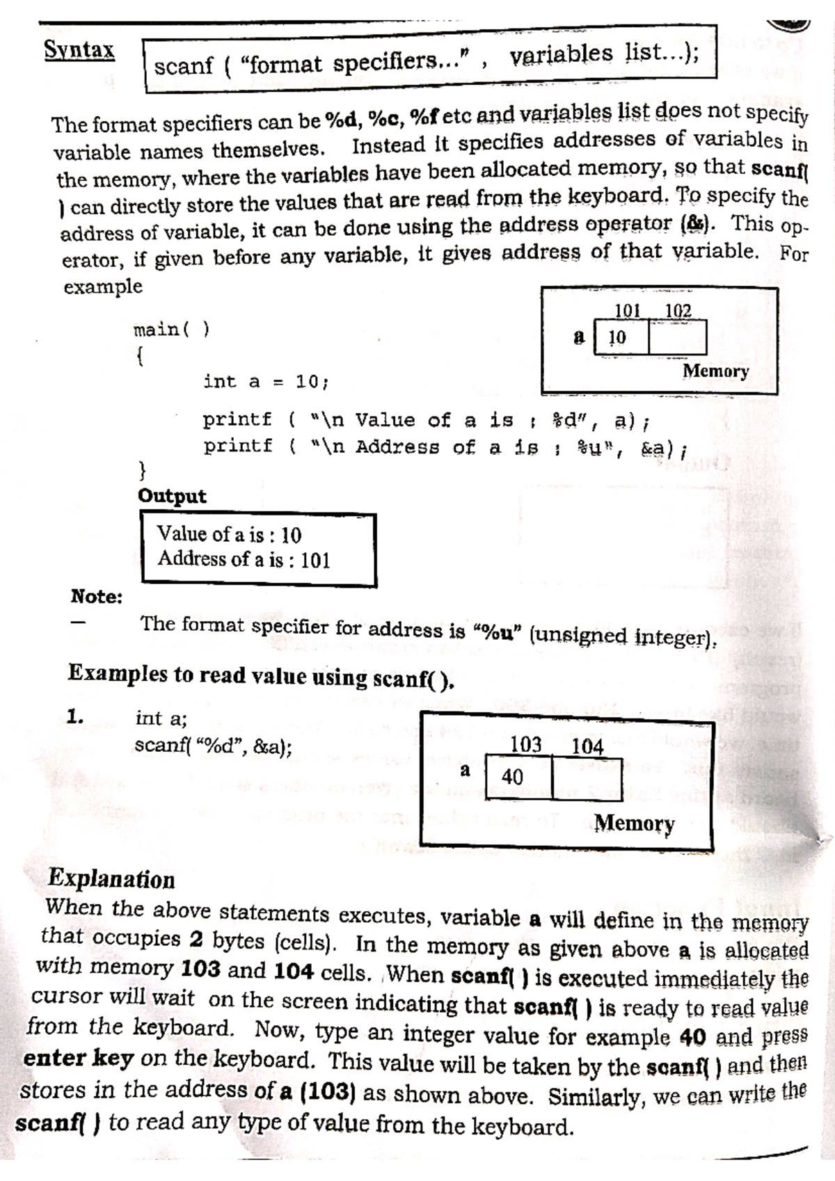 C notes 7 - Computer Science - Studocu