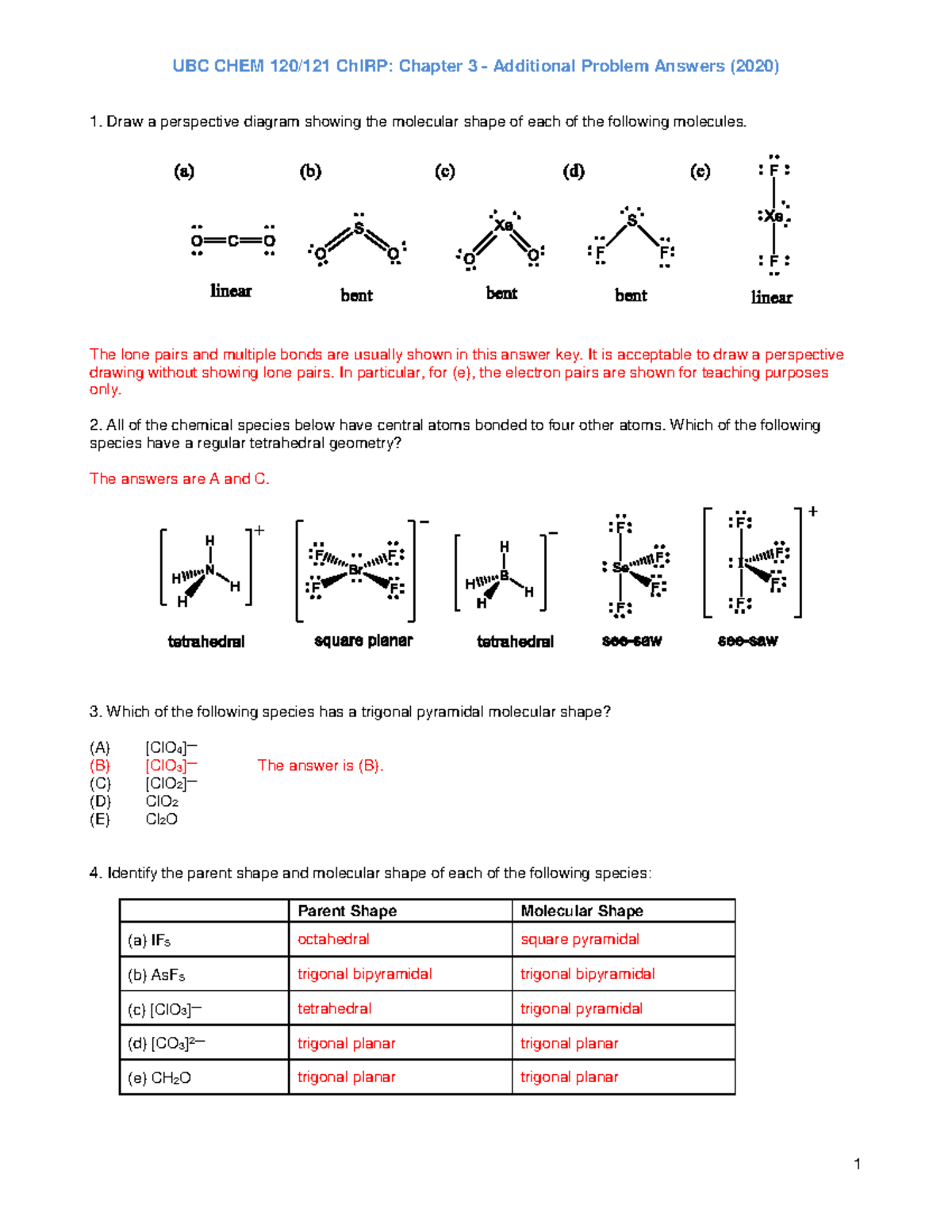 Chapter 3 Additional Problem Answers 2020 - Draw a perspective diagram ...