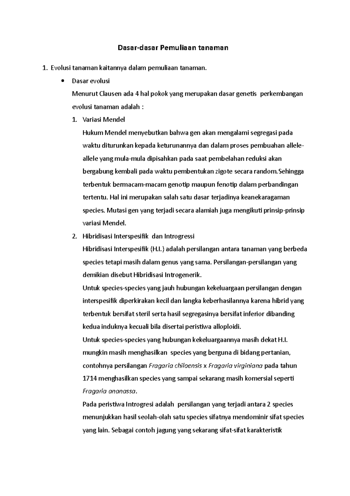 3-5 Dasar 2 Pemuliaan Tanaman - Dasar-dasar Pemuliaan tanaman Evolusi ...