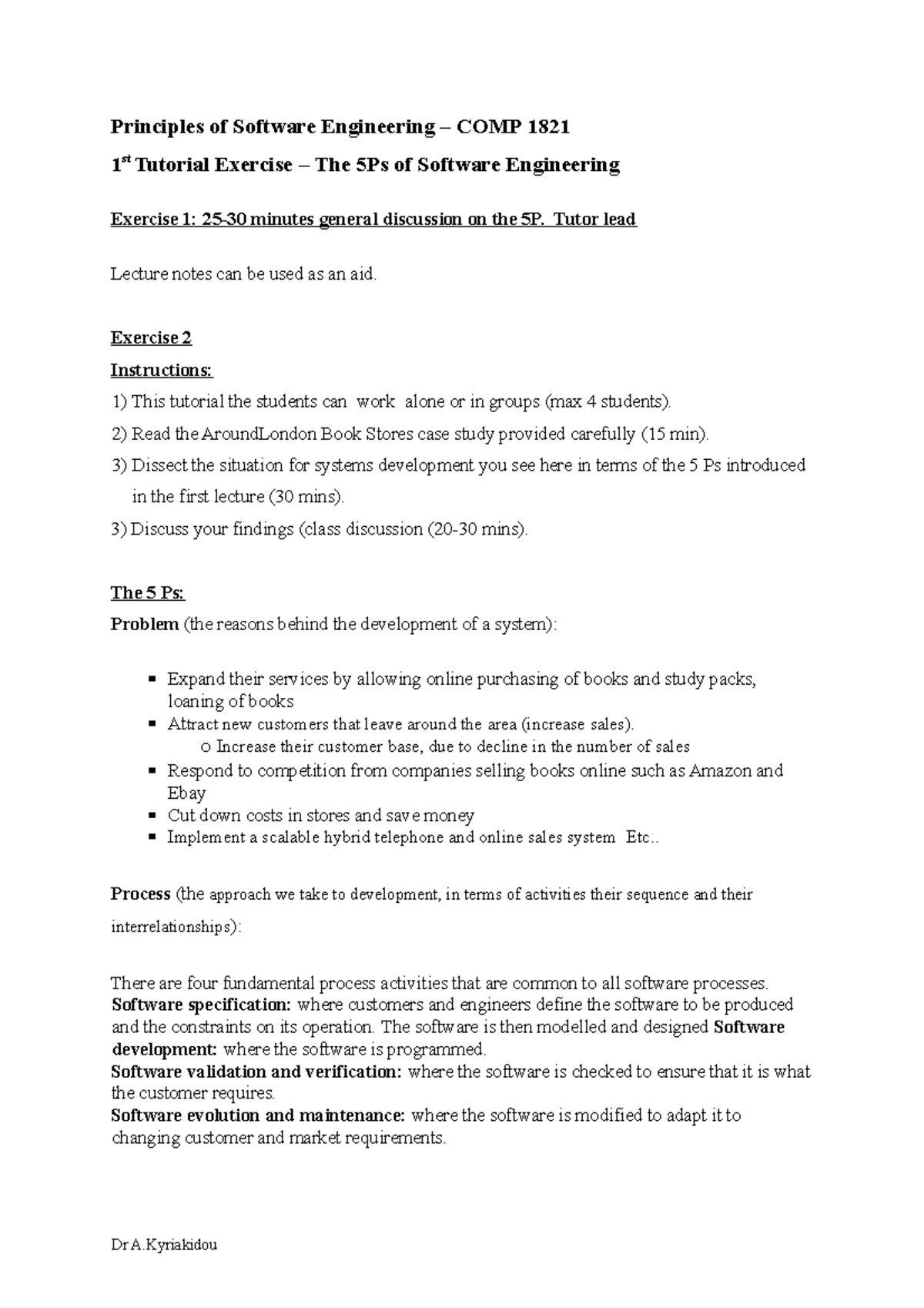 Tutorial 5Ps Sample solution - Principles of Software Engineering ...