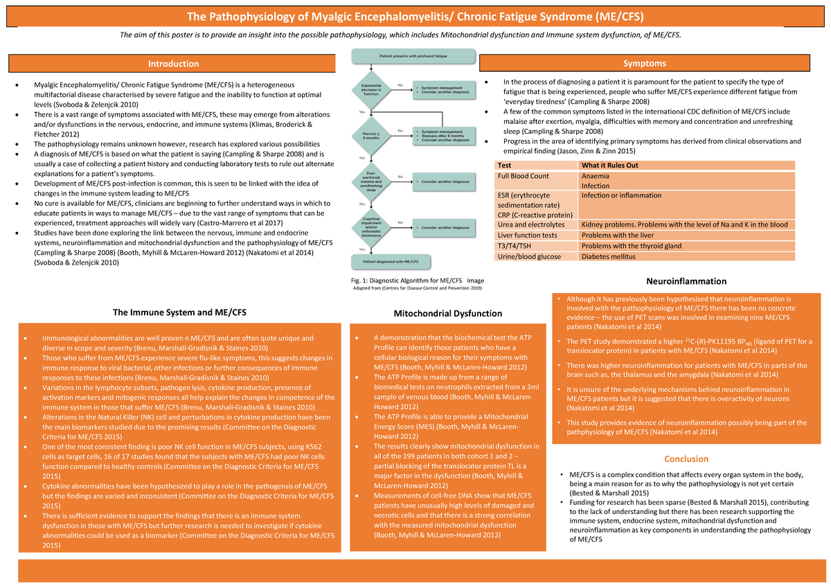 Poster 22 - The Pathophysiology of Myalgic Encephalomyelitis/ Chronic ...