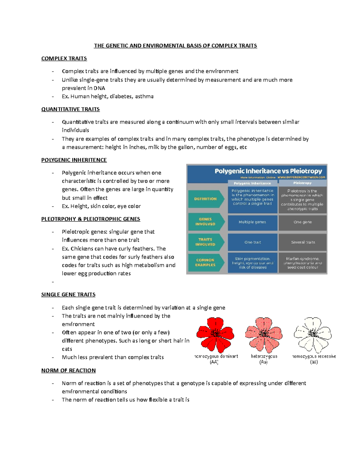 (20) Complex Traits - Annette Tavares - THE GENETIC AND ENVIROMENTAL ...
