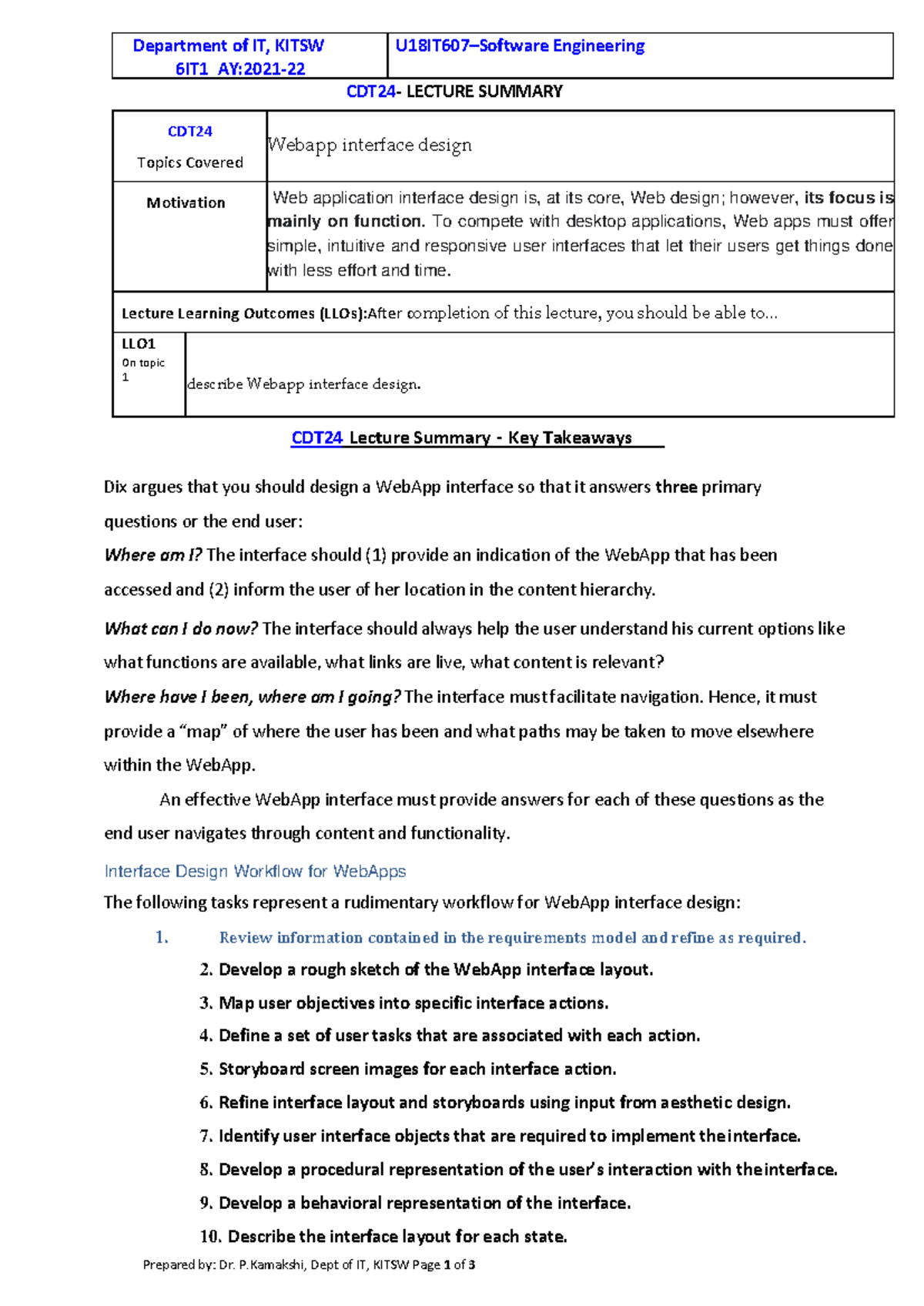 Webapp interface design - Department of IT, KITSW 6IT1 AY:2021 ...