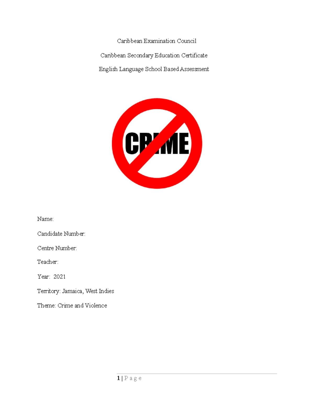English A sample - Caribbean Examination Council Caribbean Secondary ...