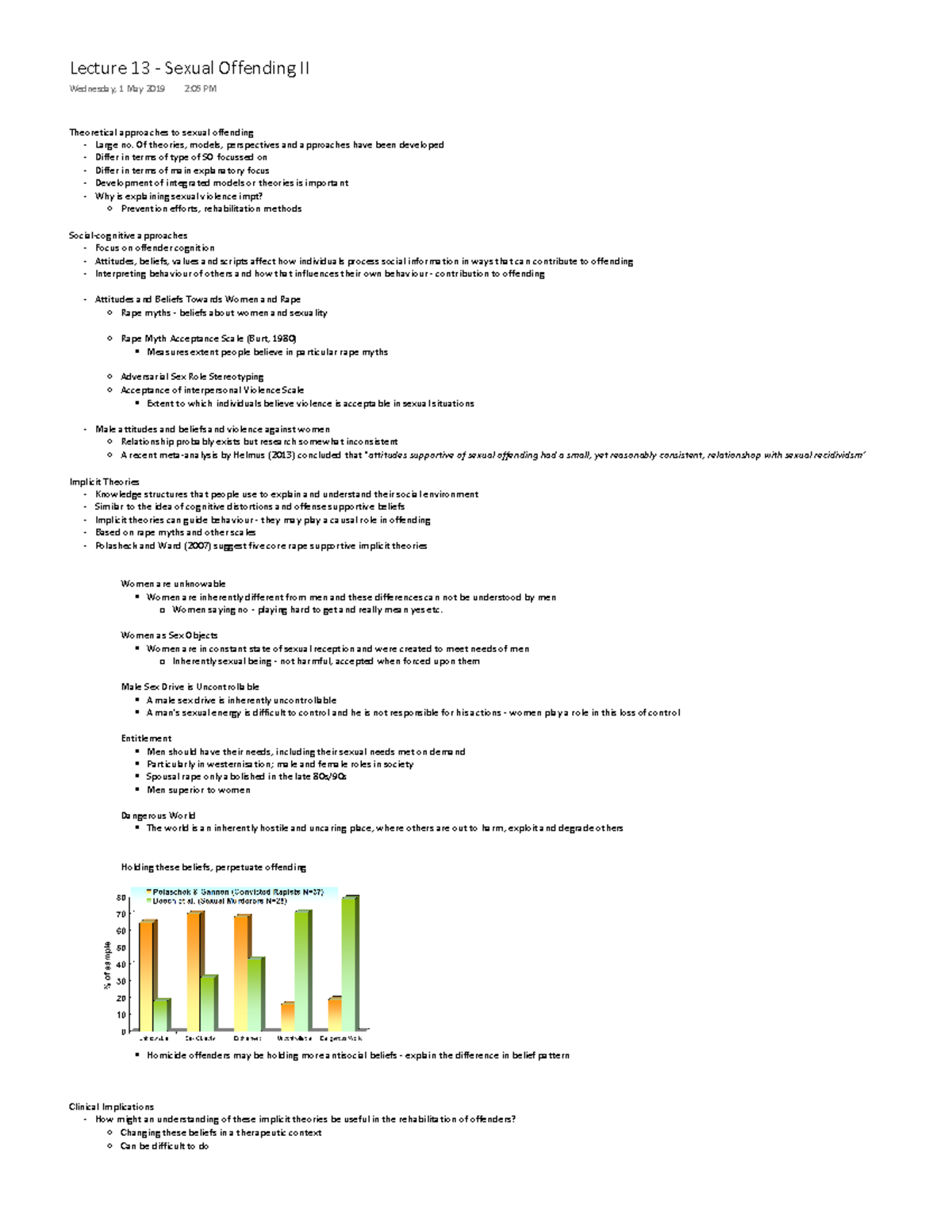 CRIM217 - Lecture Summary (#13) - Warning: TT: undefined function: 32 - Studocu