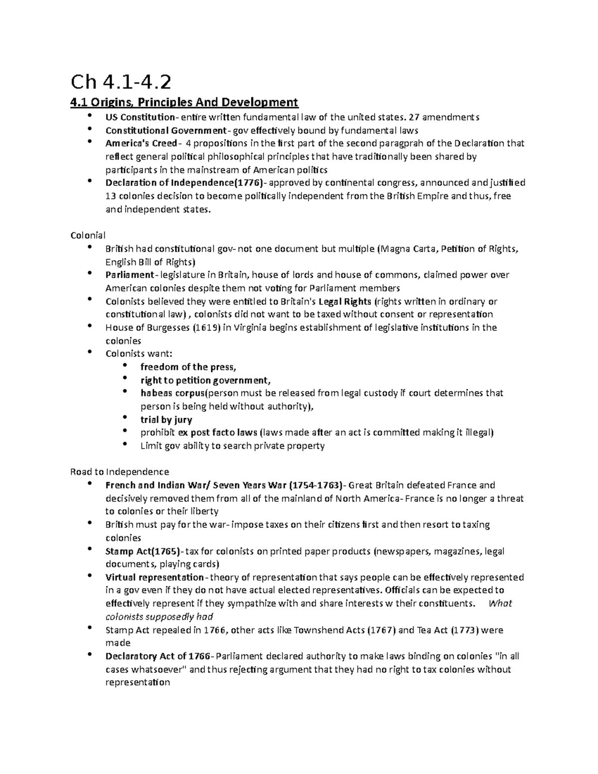 American Government Book Notes Chapter 4 - Ch 4-4. 4 Origins ...