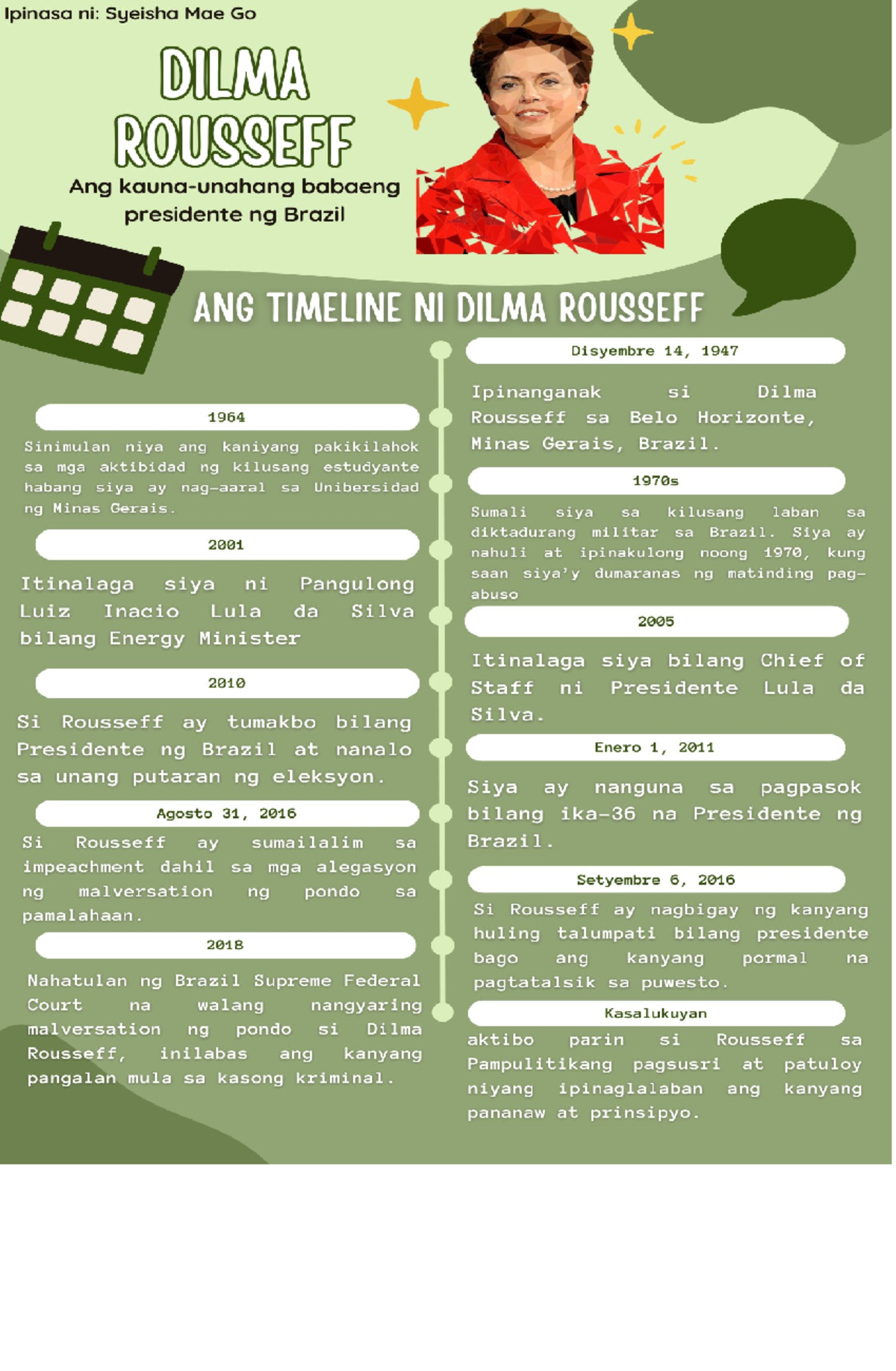 Dilma-Rousseff-timeline - English for Academic Purposes Program - Studocu