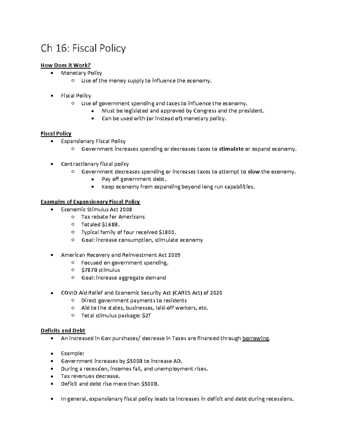 Fiscal Policy: How Does it Work? - Studocu