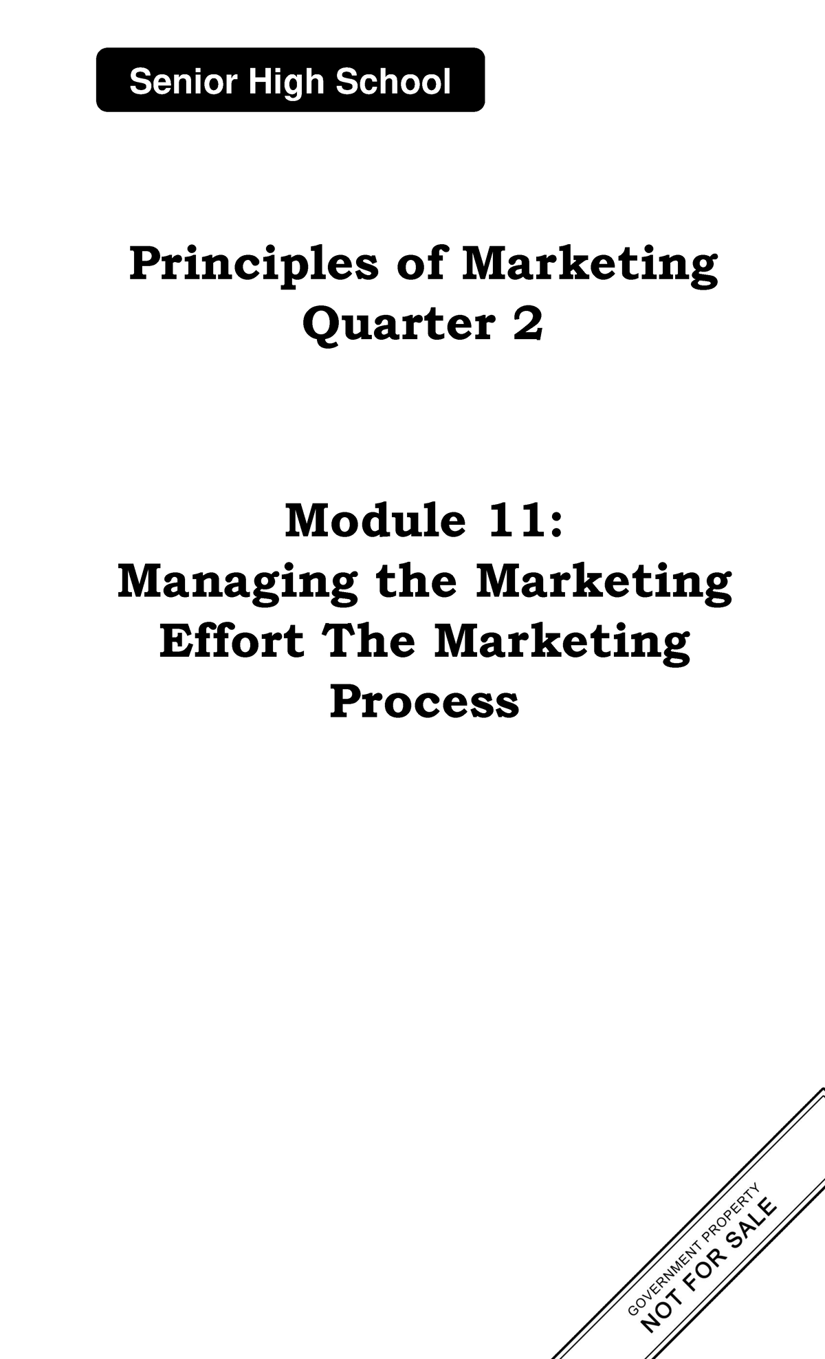 Comp5 Principles-of-Marketing Q2-Module-11 Grade-11 - Senior High ...