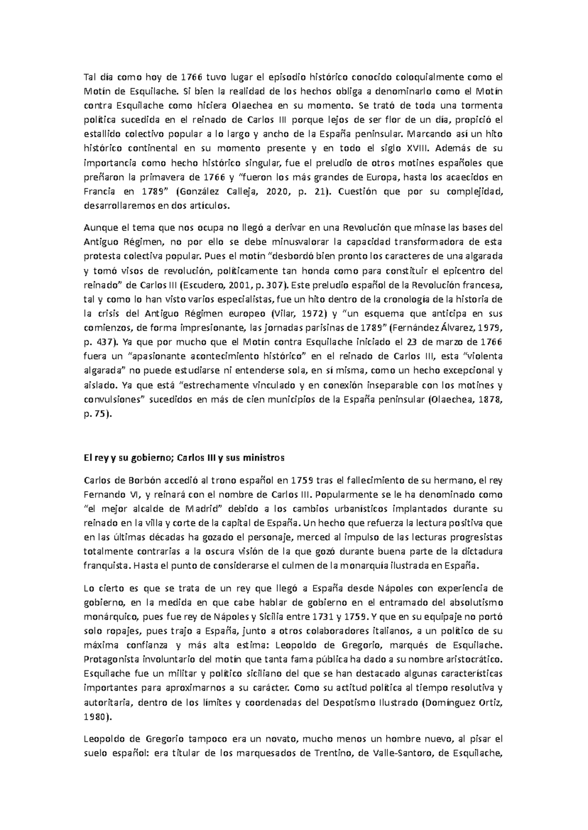 Motin de Esquilache - Tal día como hoy de 1766 tuvo lugar el episodio ...