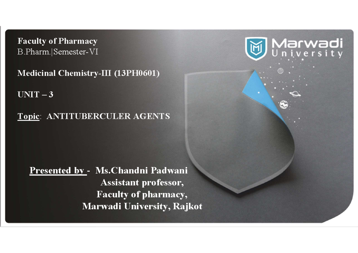 EContent 11 2022 04 02 10 14 19 Unit5Anti Tubercularagentspdf 2022 03 ...