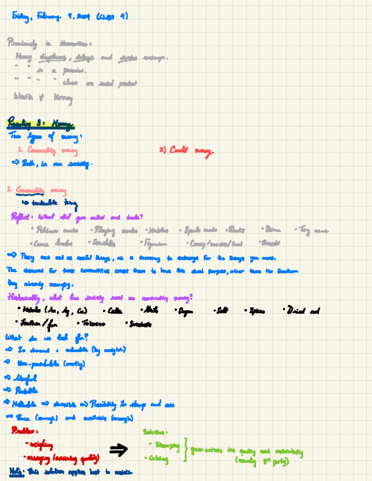 Money class 4 notes - Friday, February 9, 2024 (CLASS 4) Previouslyin ...