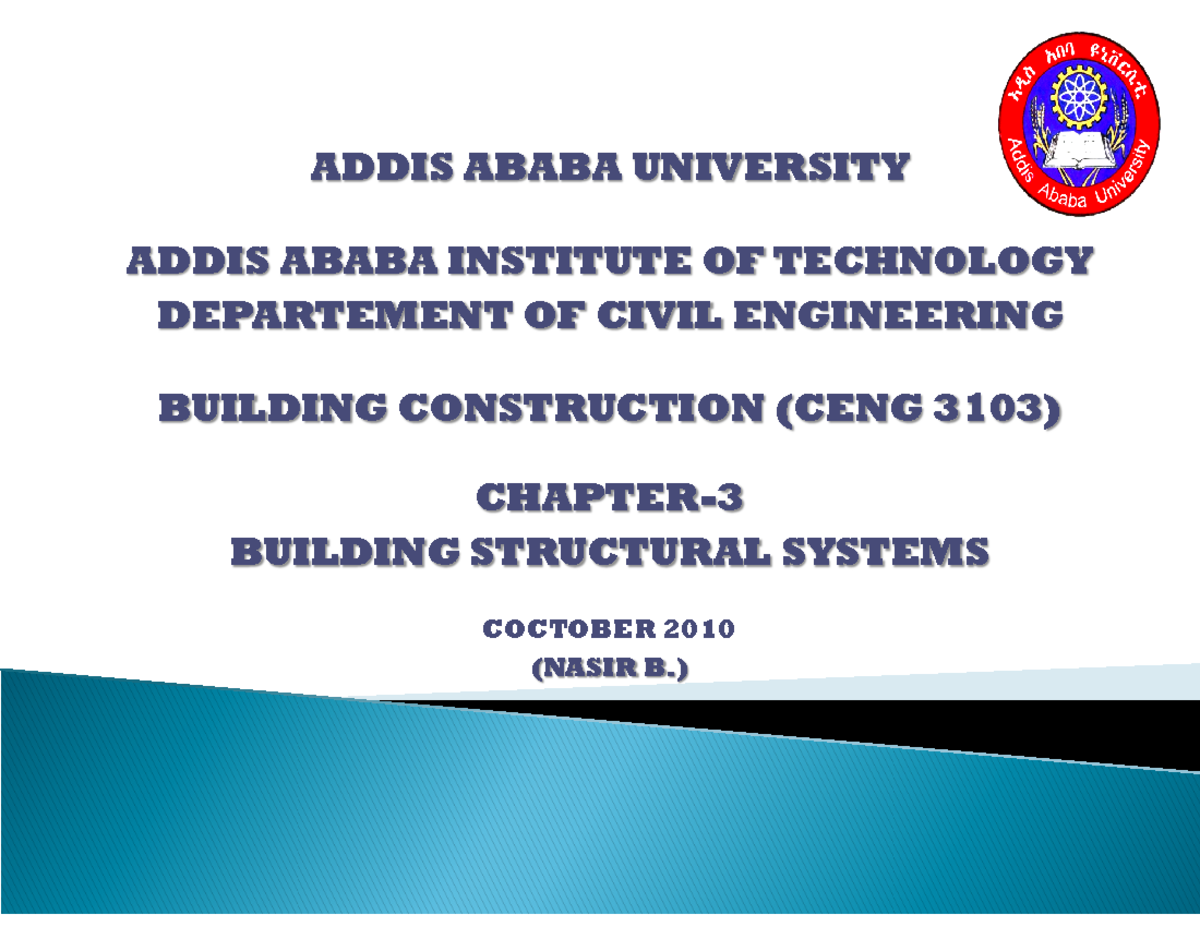 Chapter-3 Building Structural Systems - ADDIS ABABA UNIVERSITY ADDIS ...