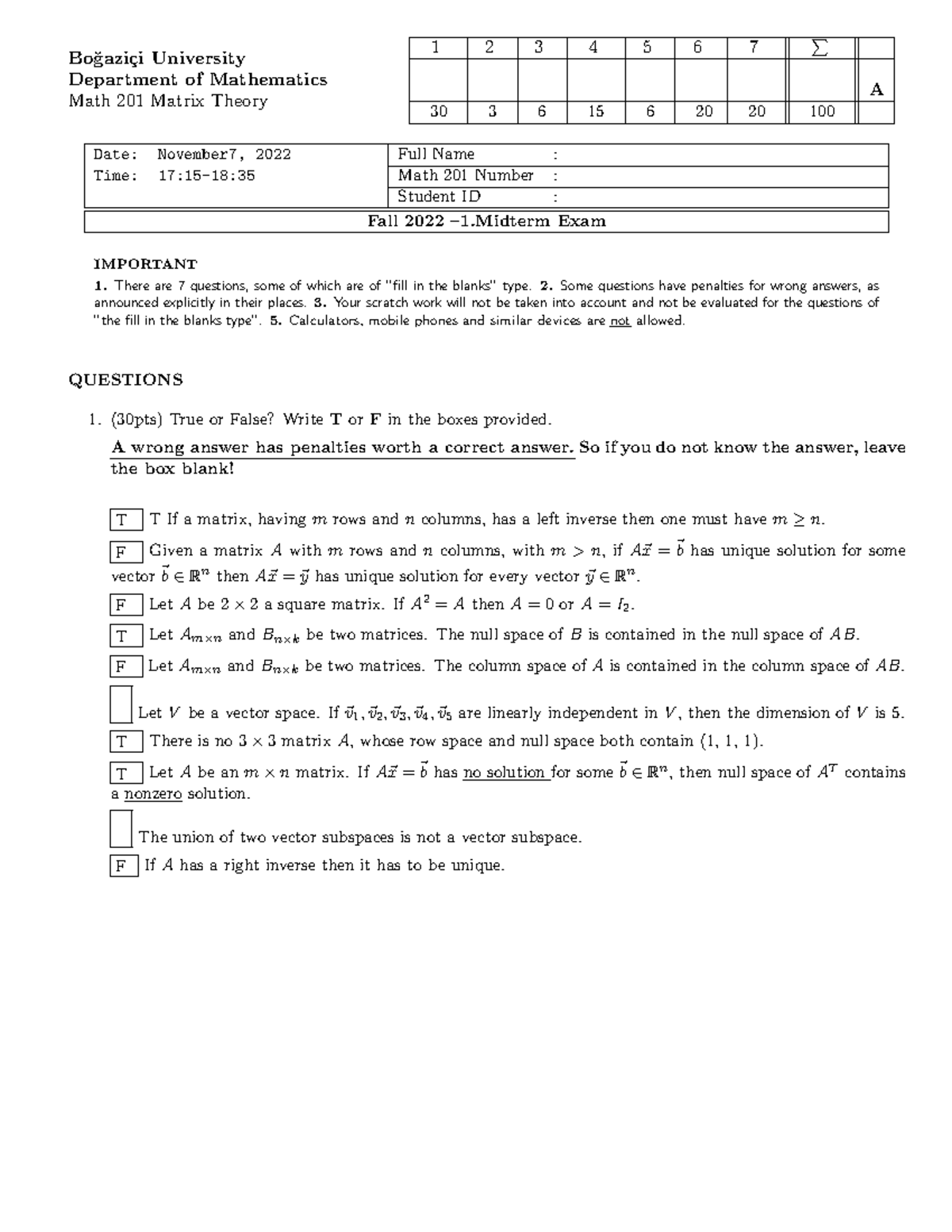 Mt-A - Midterm example questions - Bo ̆gazi ̧ci University Department ...