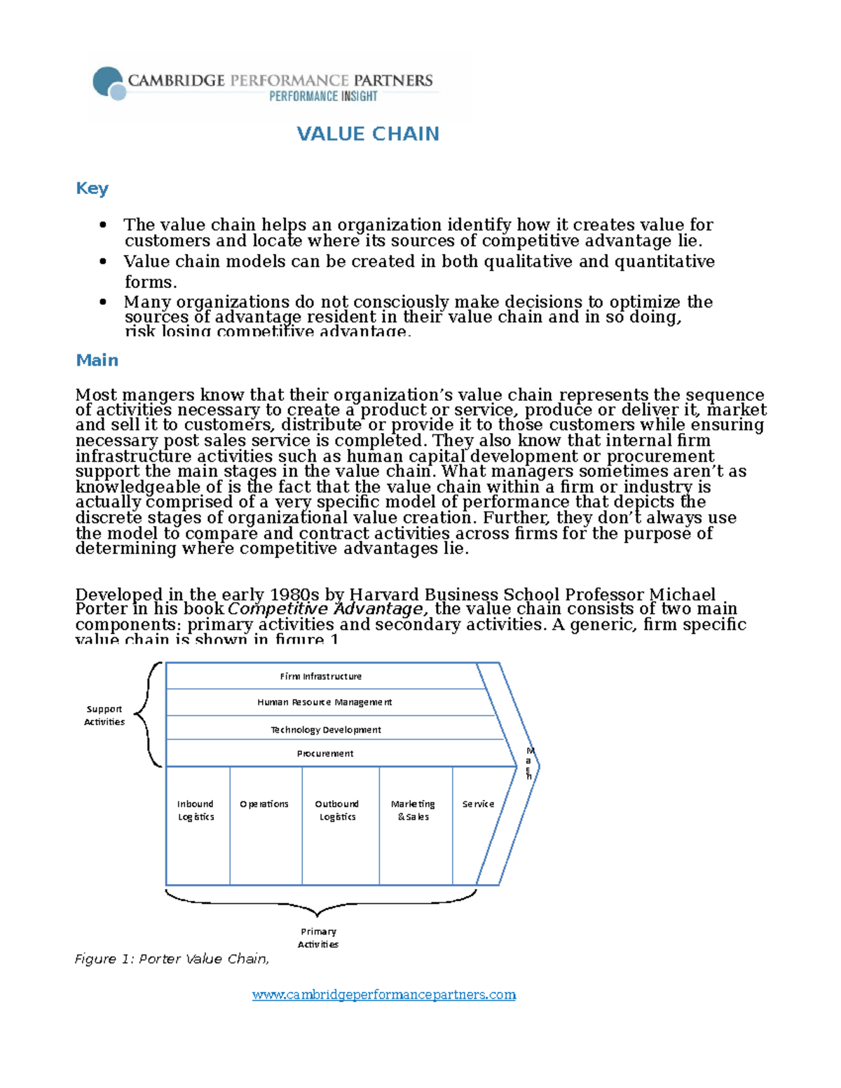 Value chain analysis template 11 - VALUE CHAIN Key The value chain ...