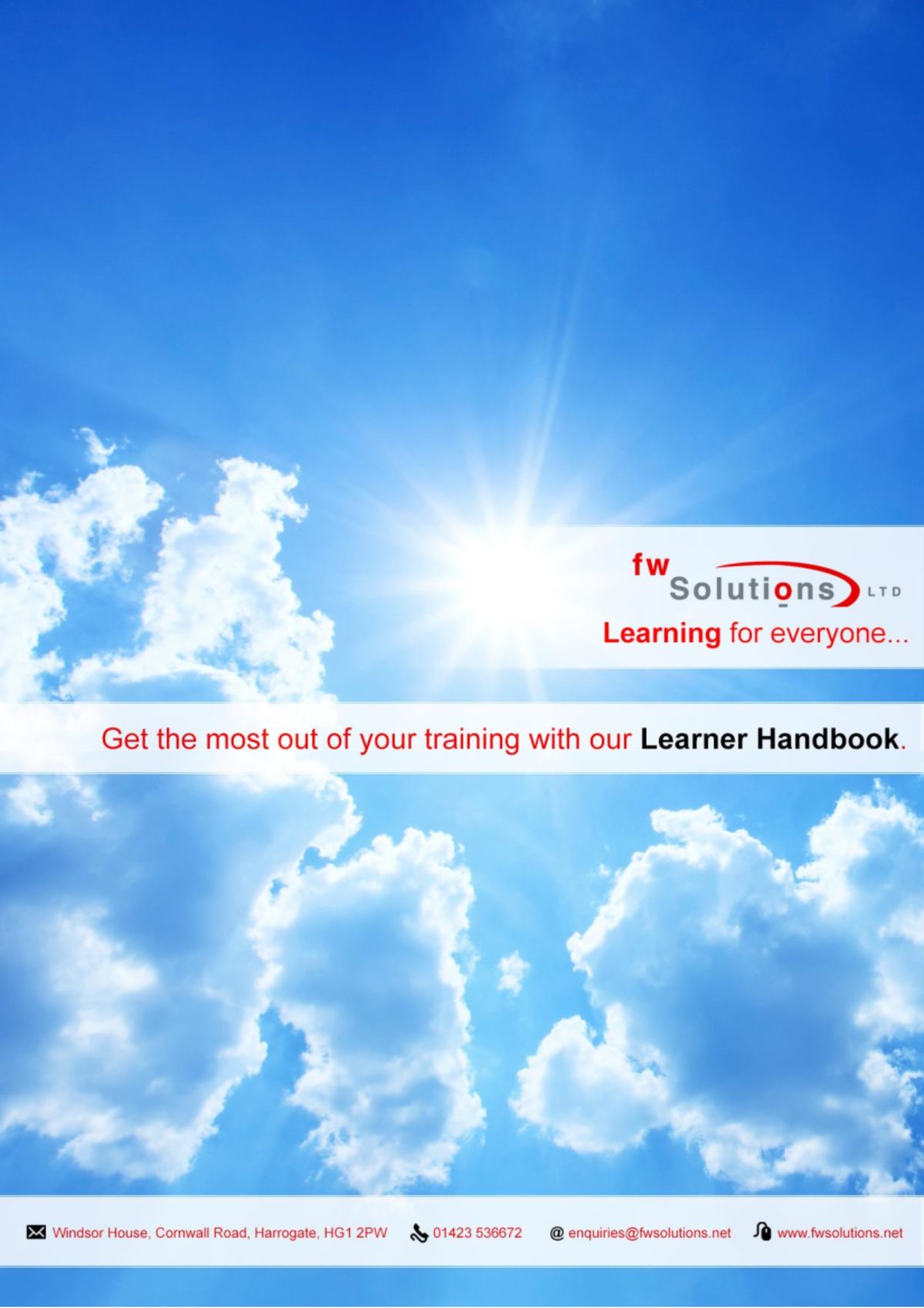 Learner Handbook August 2019 - FW Solutions is a specialist training provider delivering ...