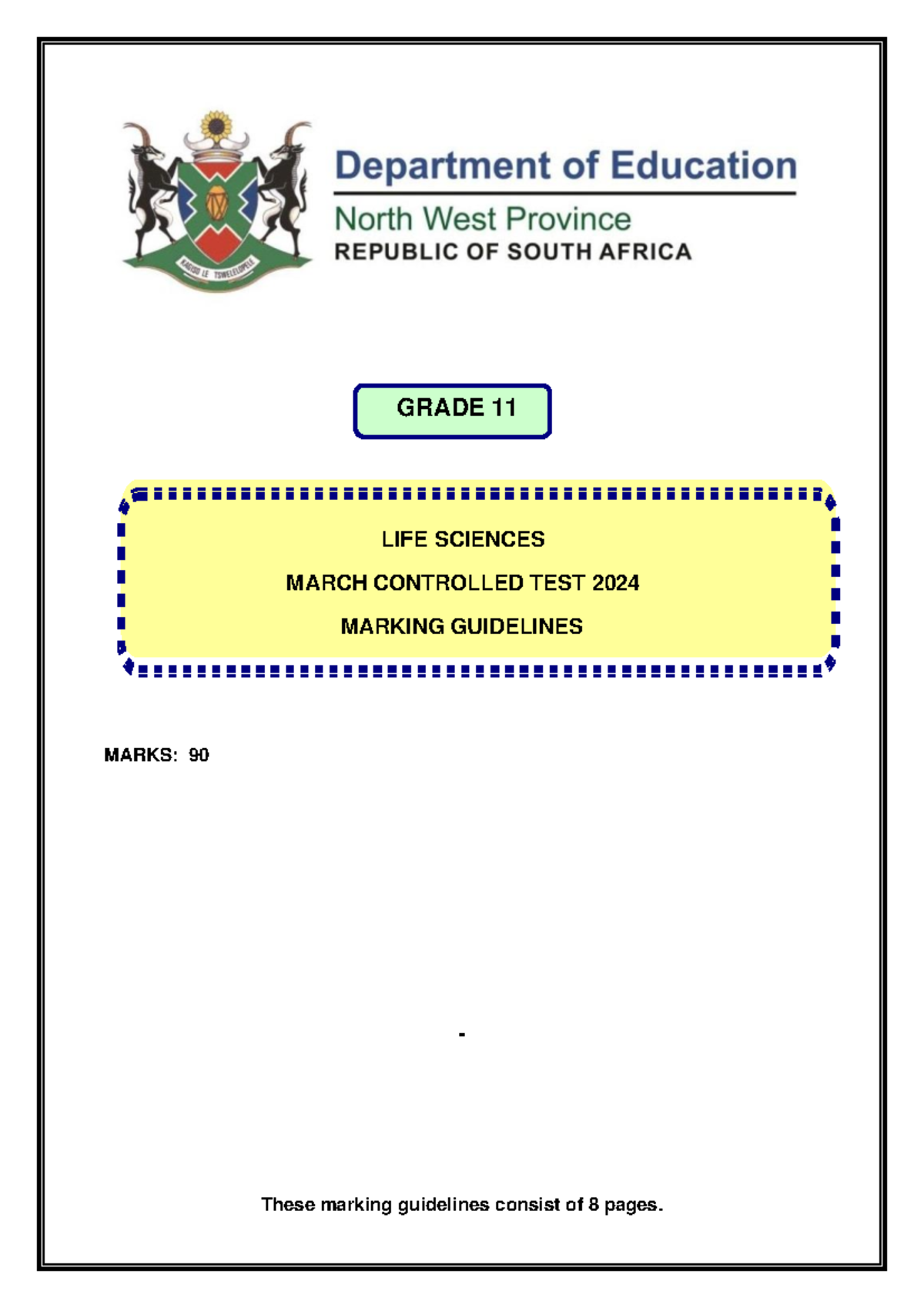 NMM GR11 MG March TEST 1 2024 - GRADE 11 LIFE SCIENCES MARCH CONTROLLED ...