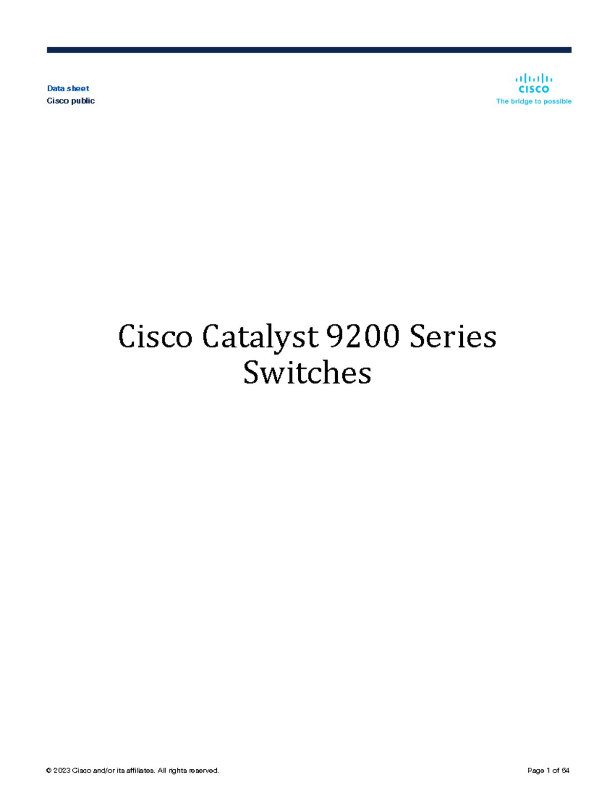 Cisco Catalyst 9200 - Cisco Catalyst 9200 Series Switches Data sheet ...