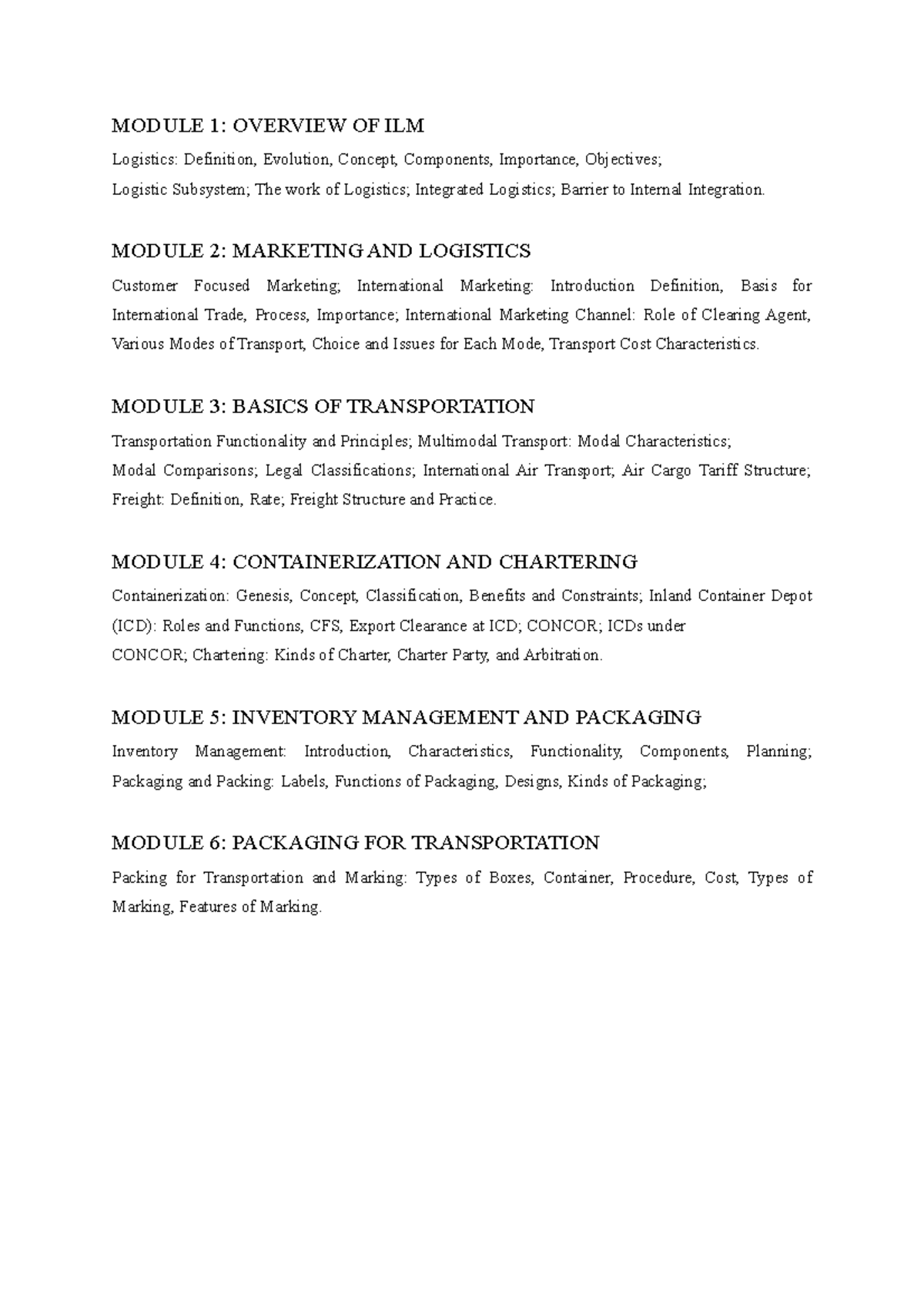 ILM - MODULE 1: OVERVIEW OF ILM Logistics: Definition, Evolution ...