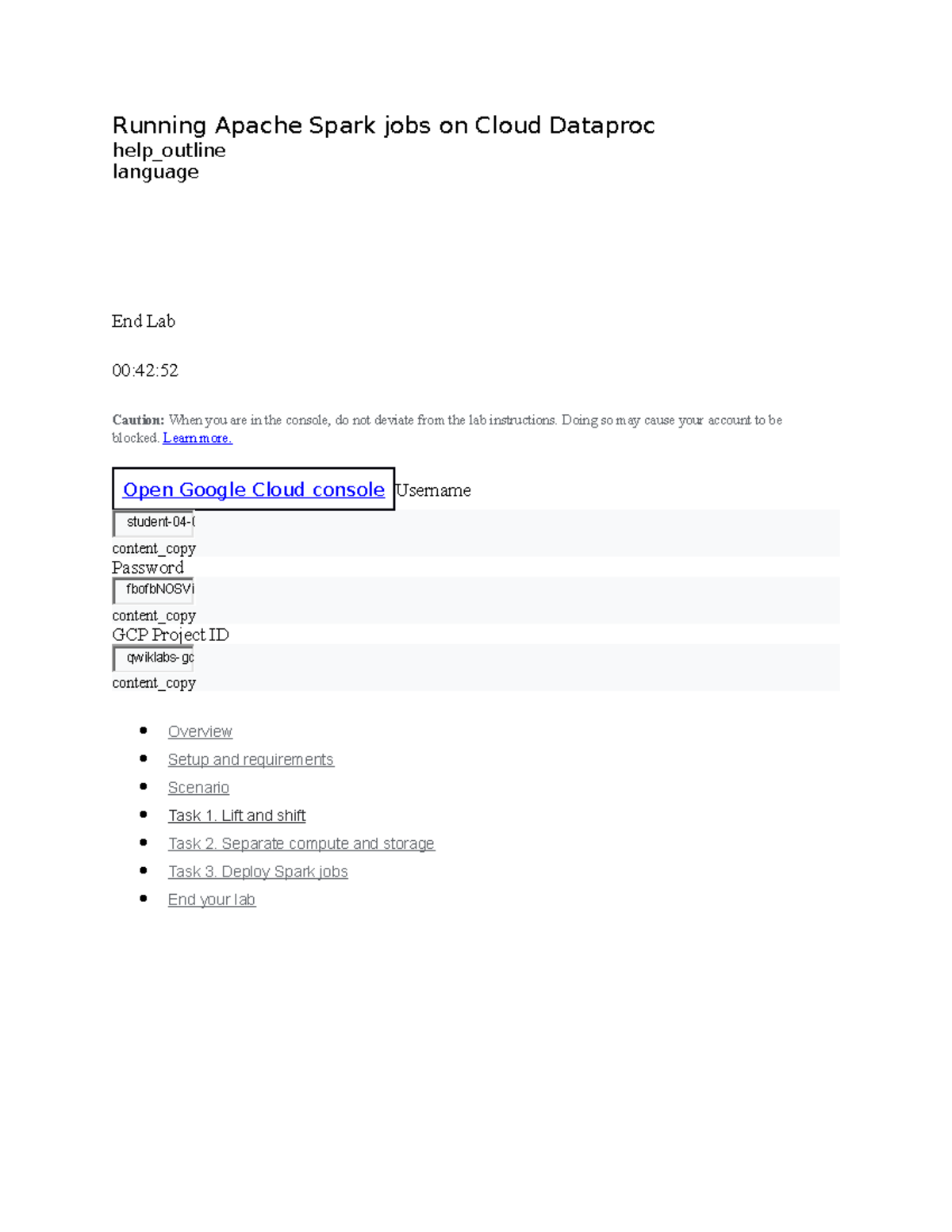 Running Apache Spark jobs on Cloud Dataproc - Running Apache Spark jobs ...