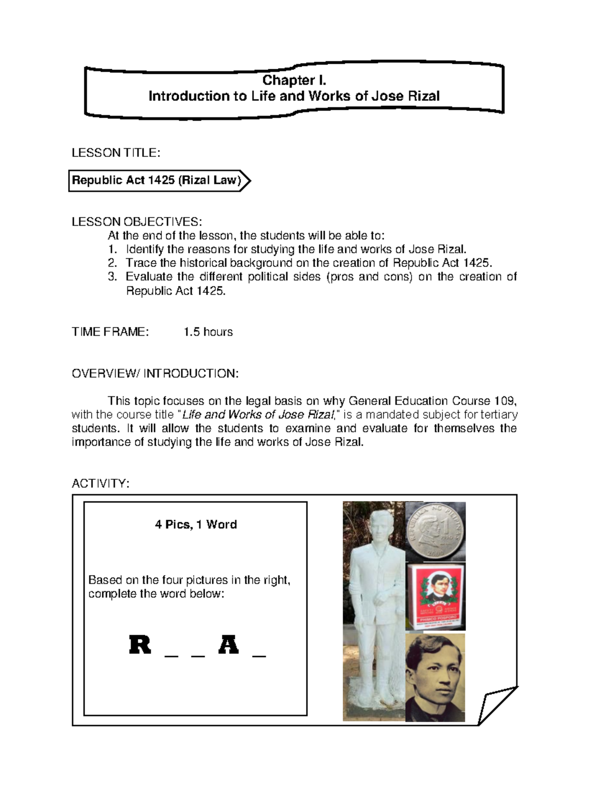 Chapter-1-Module - Lecture notes - Chapter I. Introduction to Life and ... Chapter-1-Module - Lecture notes - Chapter I. Introduction to Life and ...