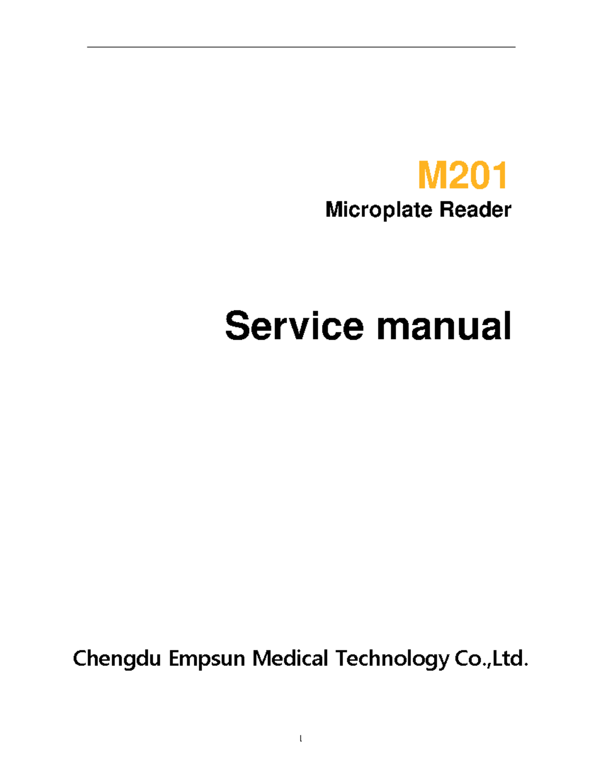 590429220 M201 servicemanual 1 - M Microplate Reader Service manual Chengdu Empsun Medical - Studocu