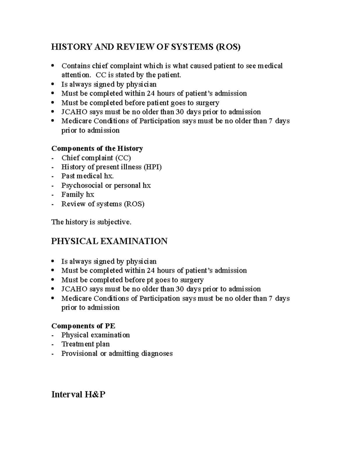 Chapter 3 notes - Summary Nursing Fundamentals - HISTORY AND REVIEW OF ...