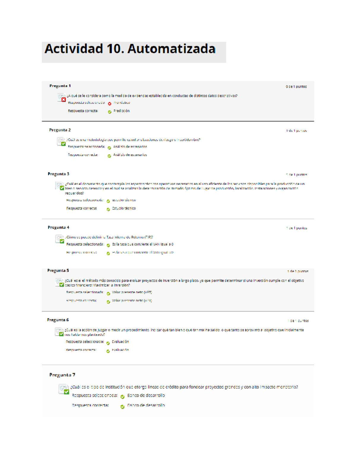 Automatizada 10 - formulacion y evaluaion de proyectos - Studocu