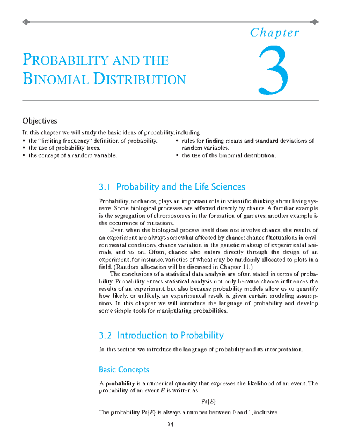 Chapter 3 - Probability AND THE Binomial Distribution-2 - 84 ...