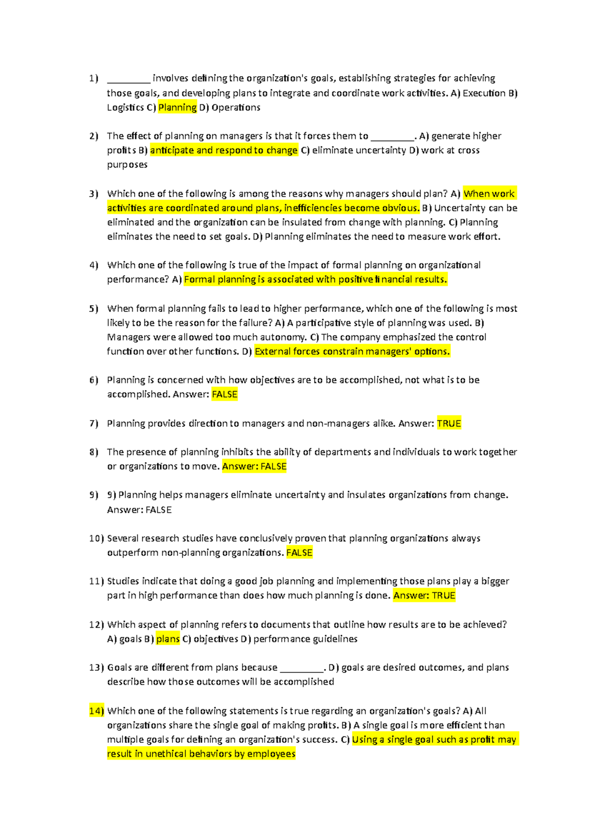 Topic 5 Planning WORK Activities - ________ involves defining the ...