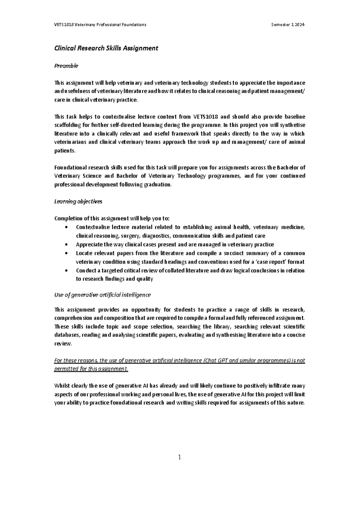 Semester one assignment - Clinical Research Skills Assignment Preamble This assignment will help ...