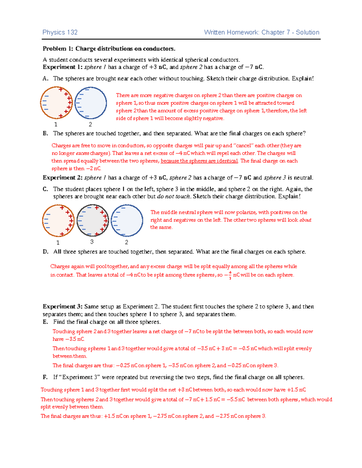 Ch 7 - Written Problems - Sp24 - Solution - Physics 132 Written ...