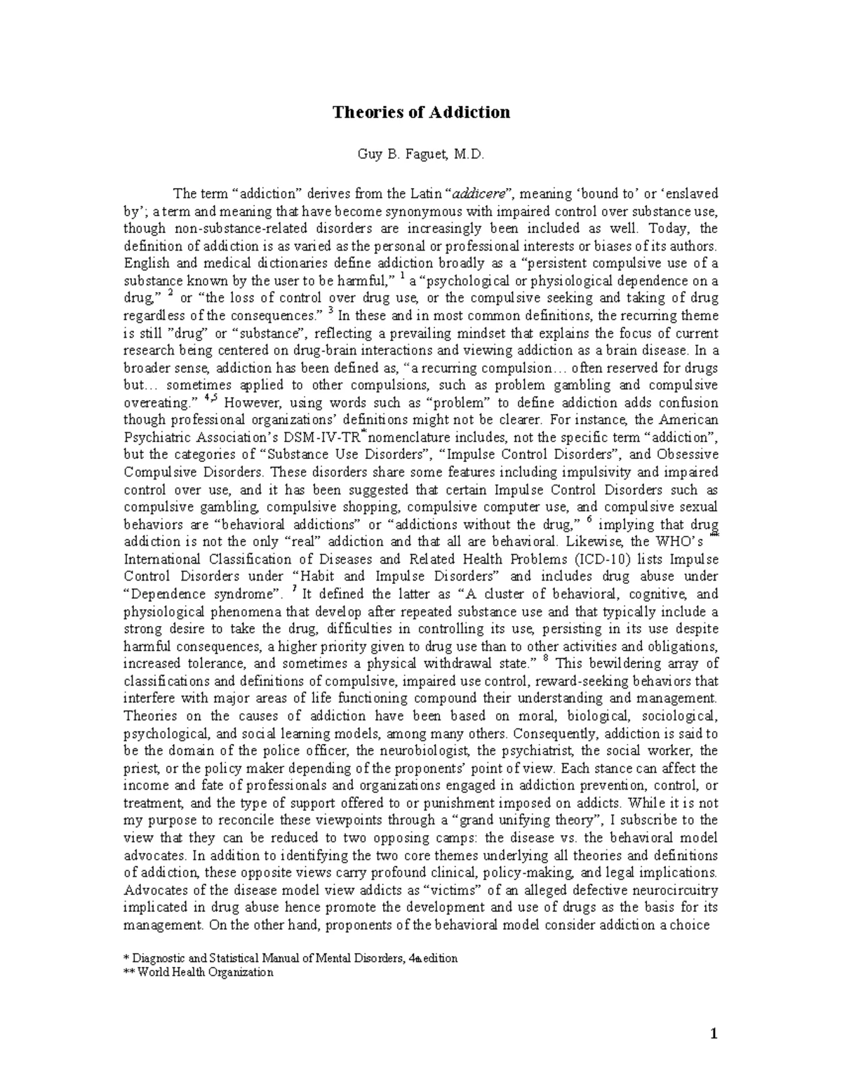 Models and theories of addiction - Iran J Psychiatry Behav Sci. 2019 June; 13(2):e88881 ...