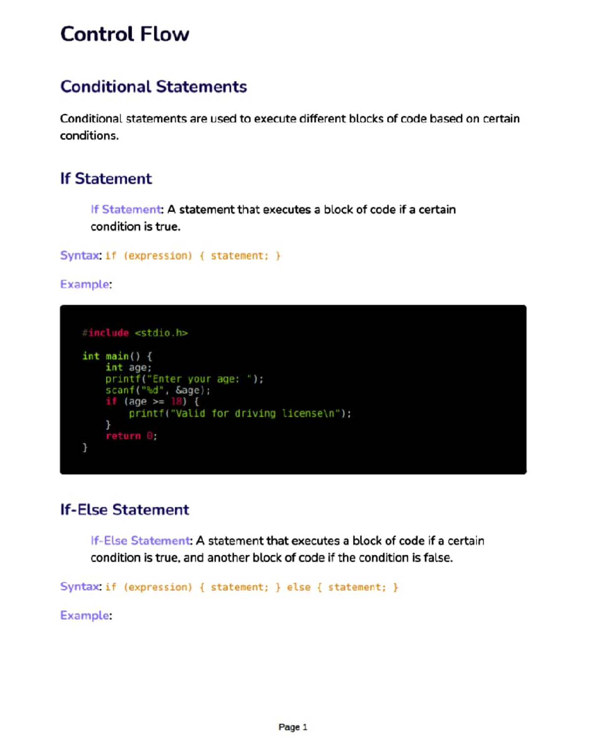 PPC Unit 2 new - NEP 2020 syllabus PPC - Control Flow Conditional Statements Conditional ...
