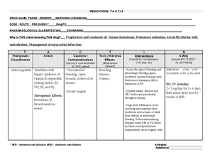 Heparin - TACTIS - MEDICATIONS: T A C T I S DRUG NAME: TRADE / - Studocu