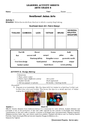CBA BSBA Human Resource ART Appreciation Syllabus 1ST SEM AY 2023-2024 ...