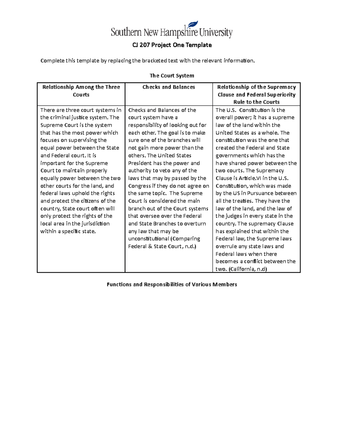 CJ 207 Project One Template (1) ocmpleted - CJ 207 Project One Template ...
