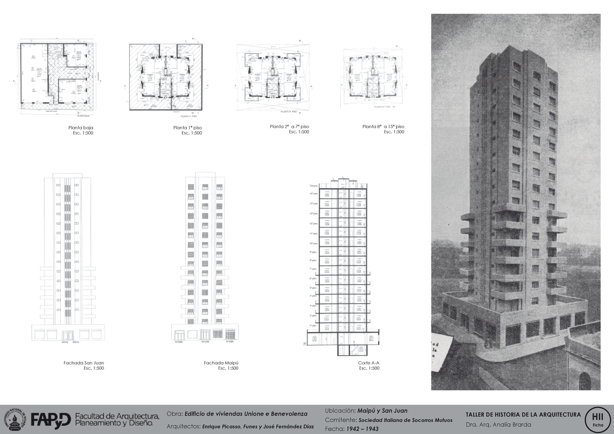 Ficha Unione E Benvolenza - Obra: Edificio de viviendas Unione e ...