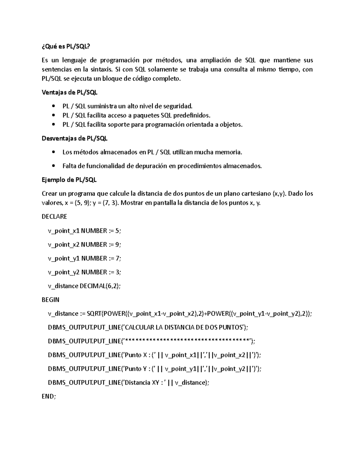 Foro 3 - foro de la unidad 3 de base de datos ii - ¿Qué es PL/SQL? Es ...