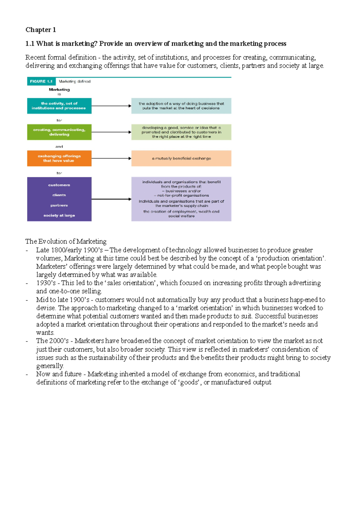 Marketing Foundations Textbook - Chapter 1 - Chapter 1 1 What is ...