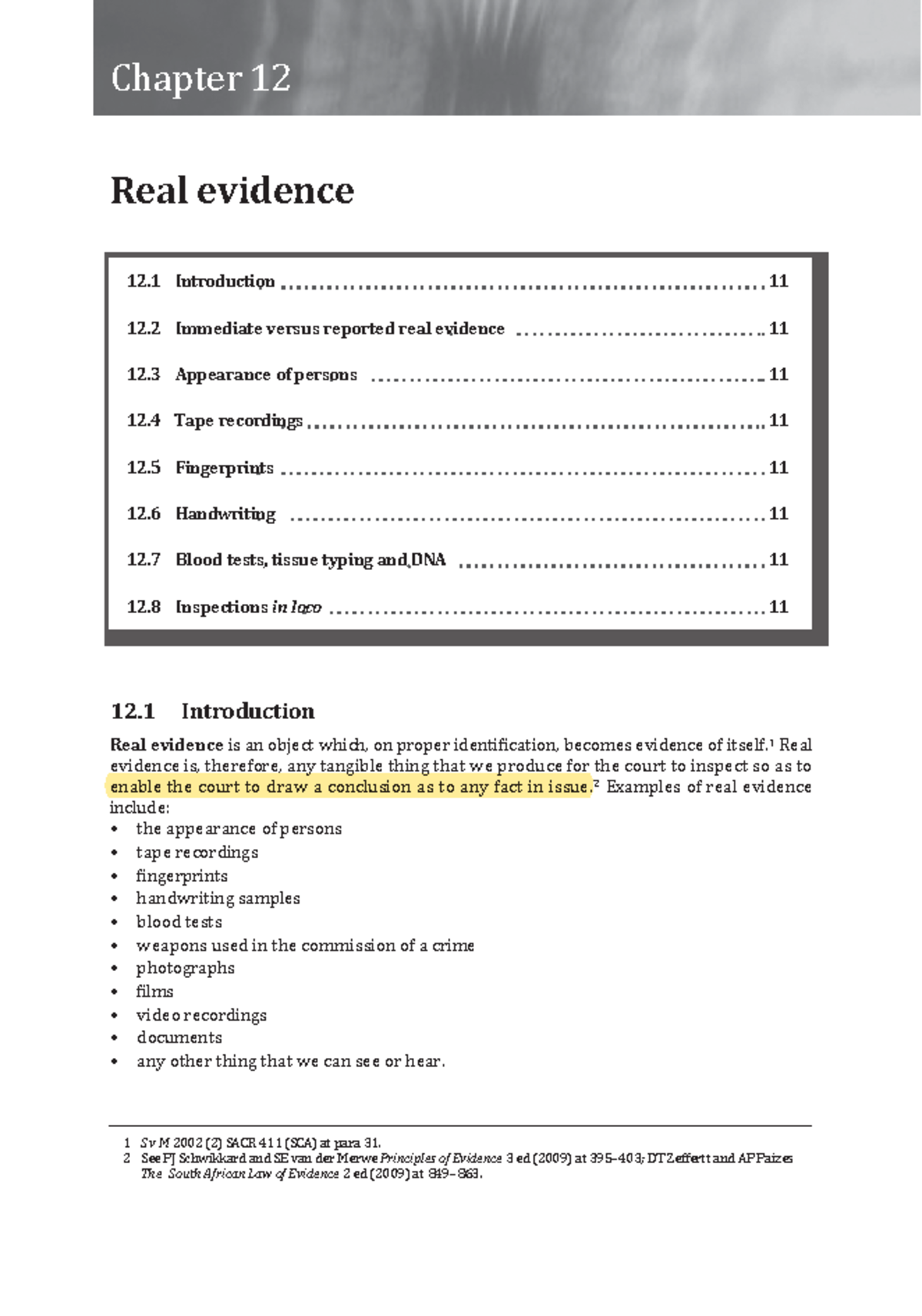 Real Evidence Chapter SU 15 - Real evidence 12 Introduction Real ...