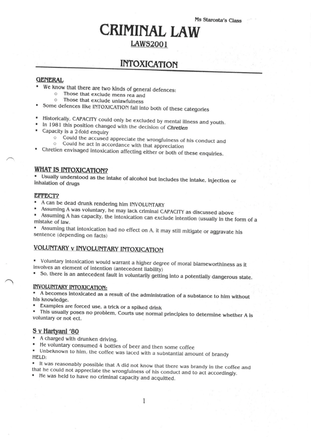 Criminal+Law+Intoxication+Notes - LAWS 2014 - Studocu