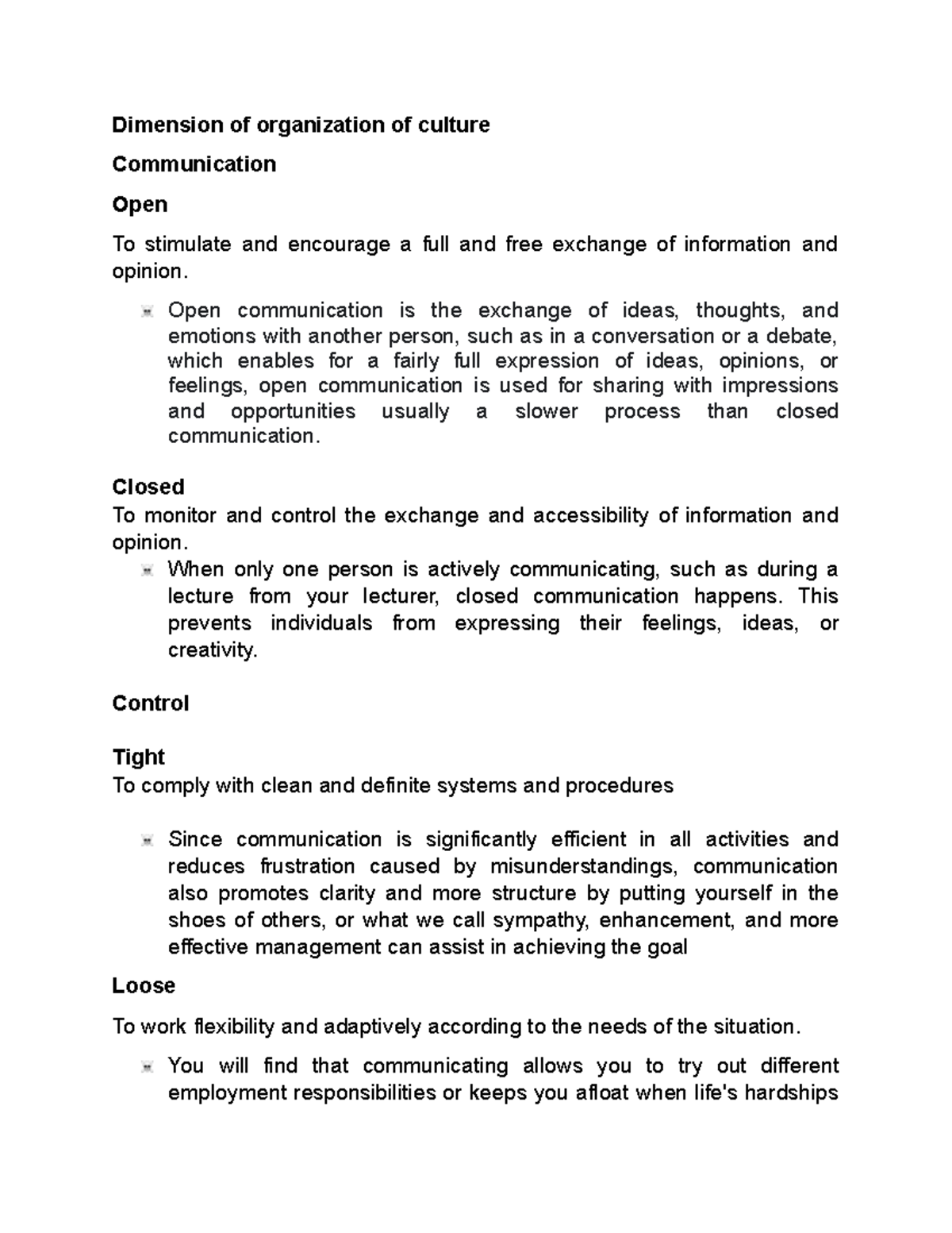 Communication, Control and Conduct - Dimension of organization of ...