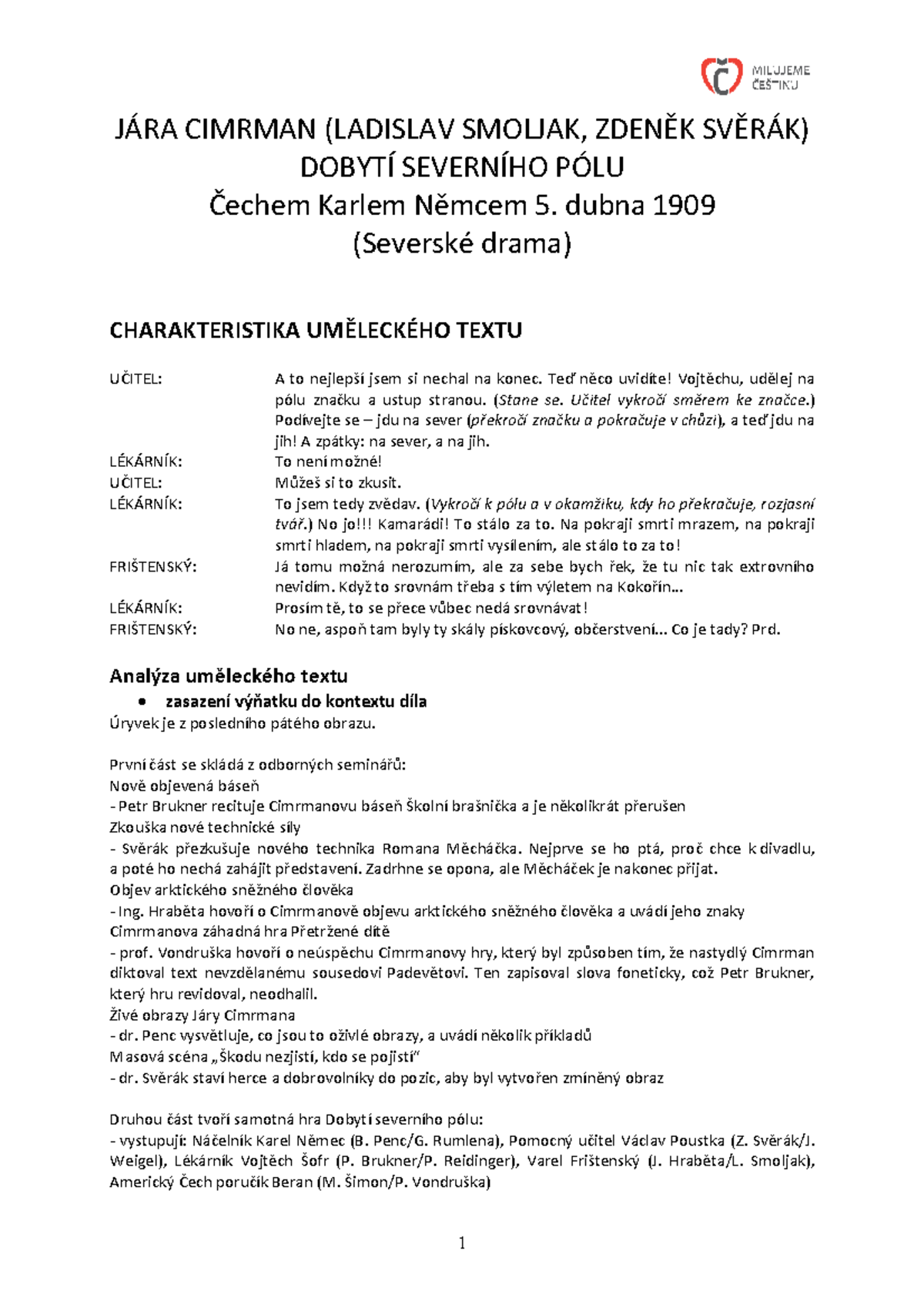 Cimrman Sverak Smoljak - Dobyti severniho polu - JÁRA CIMRMAN (LADISLAV ...