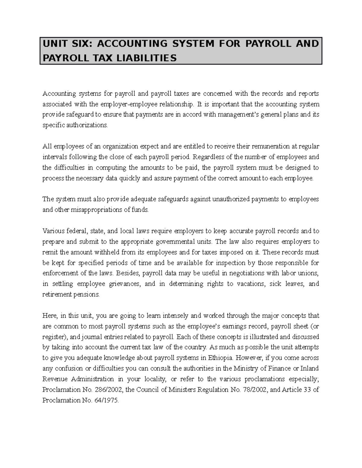 Principle Acct Chpt 3 - Chapter 3 - UNIT SIX: ACCOUNTING SYSTEM FOR ...
