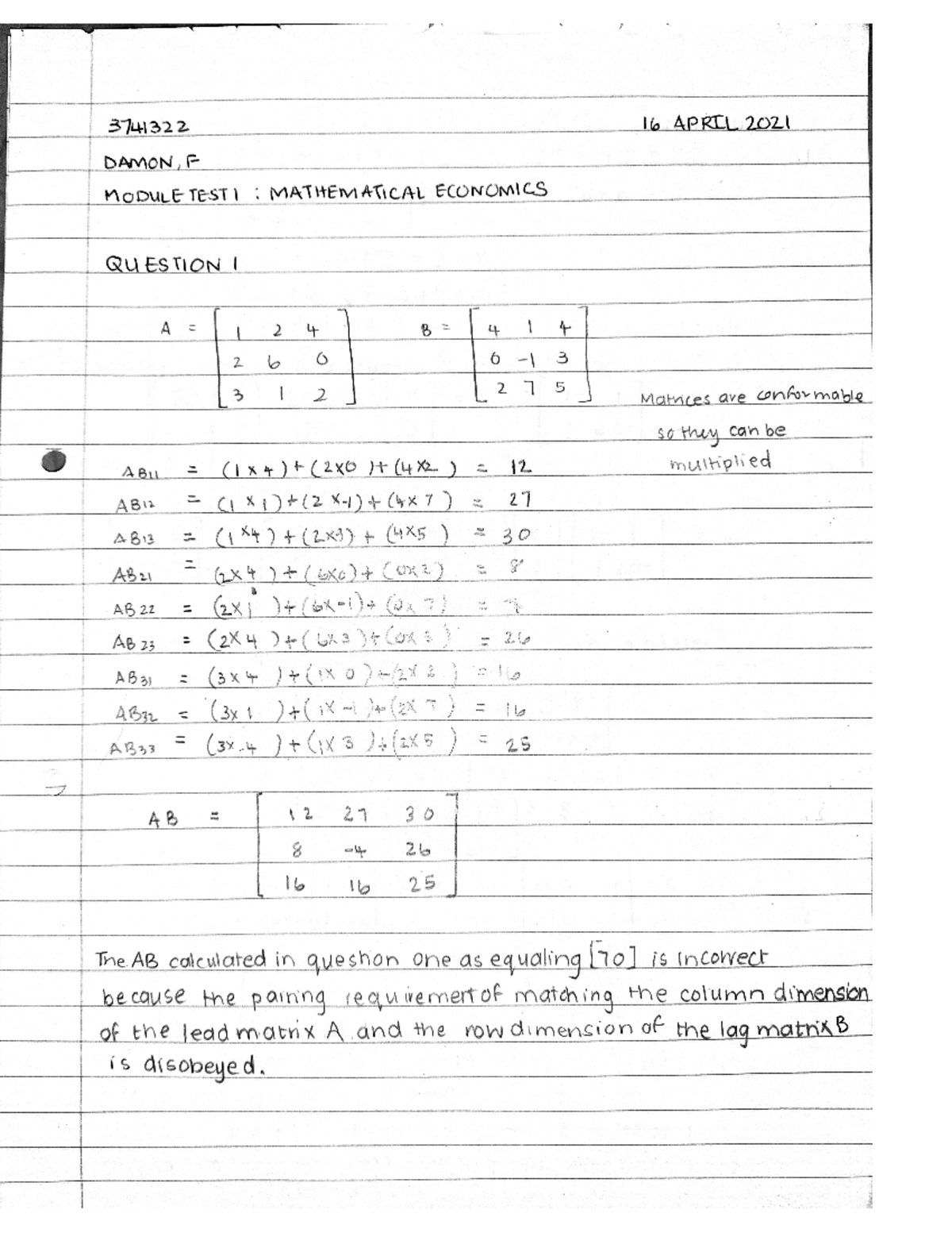 Module test 1 ECO739 - ECO 739 - Studocu