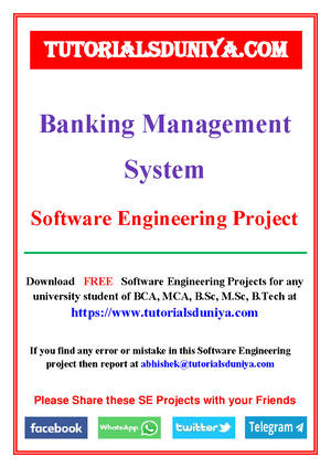 Banking Management System - Download FREE Software Engineering Projects ...