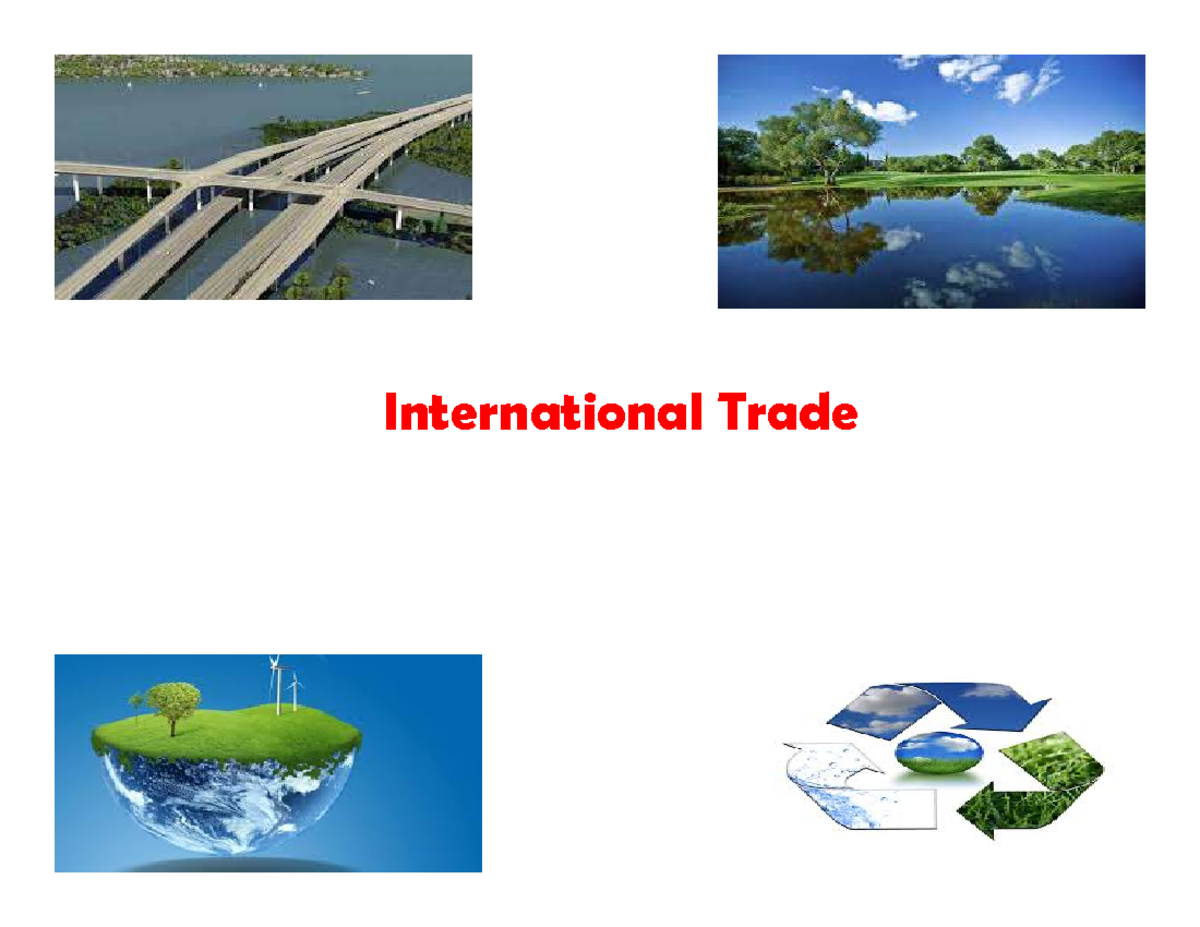 Basics of International Trade ppt - International Trade 1 Main ...